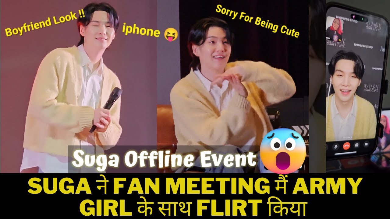 Suga D-Day "Video Call Fansign Event with ARMY 😍SUGA ने FAN MEETING मैं ...