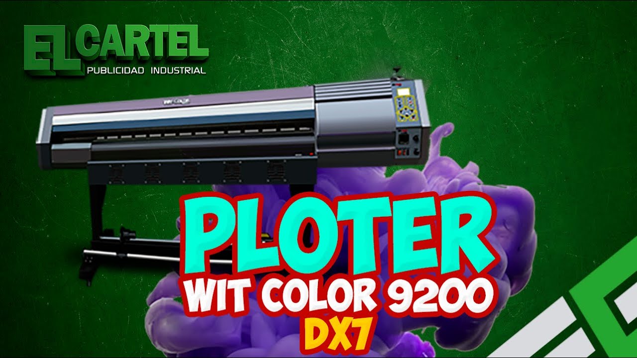plotter witcolor 9200 dx7 - YouTube