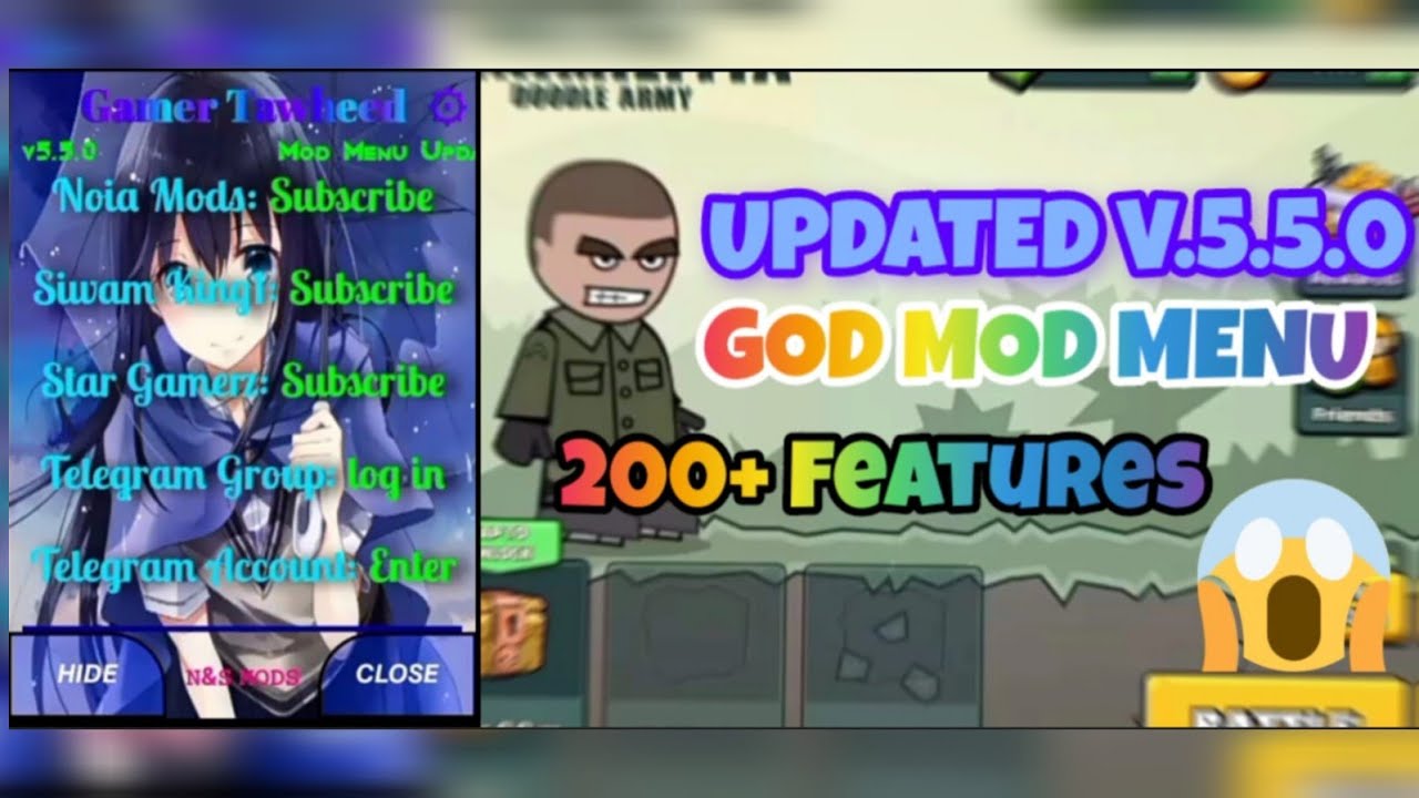 Mini Militia DA2 New Mod Menu V.5.5.0 [UPDATED] By @STARGAMERZ2006 ...