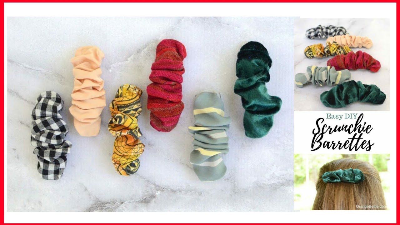 Easy Diy Scrunchies Barrettes/Easy Diy/Cómo Hacer un Pasador Scrunchies ...