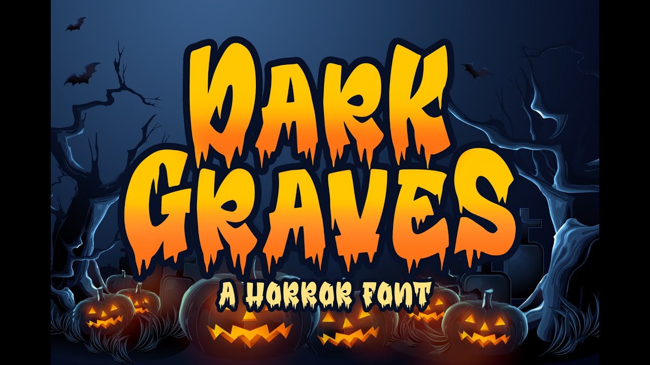 Dark Graves | Mysterious Typography for Spooky Crafts Revealed - YouTube