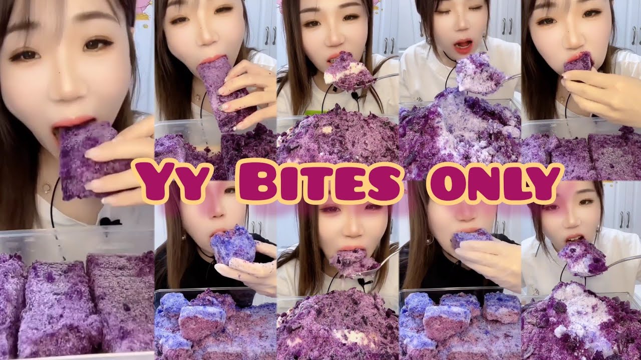 YY PURPLE ICE BITES EATING ASMR 🌟 🟣 | ICE EATING MUKBANG - YouTube