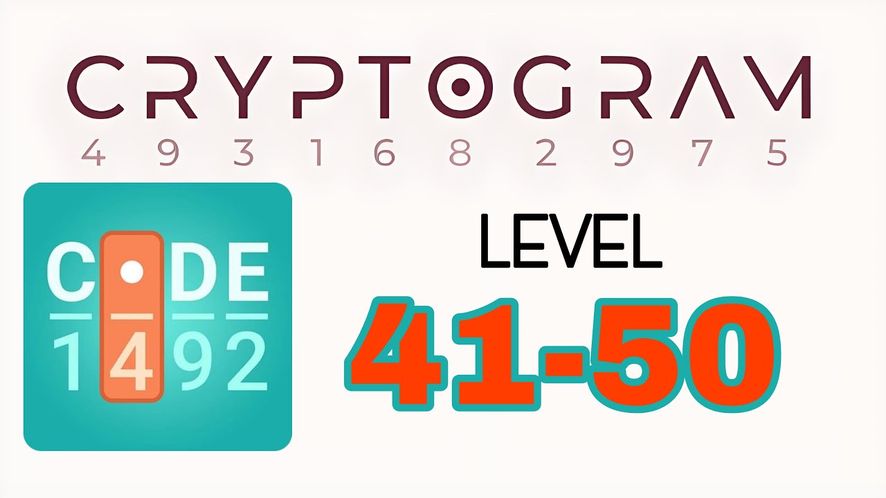 Cryptogram Letters and Numbers 41 42 43 44 45 46 47 48 49 50 - YouTube