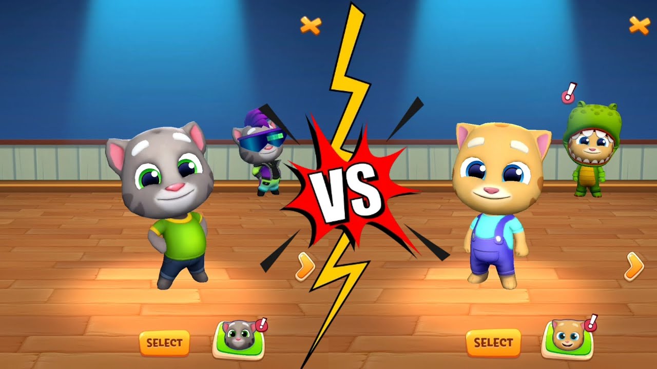 Talking Tom Gold Run 2. Talking Tom vs Talking Ginger & Roy Raccoon ...