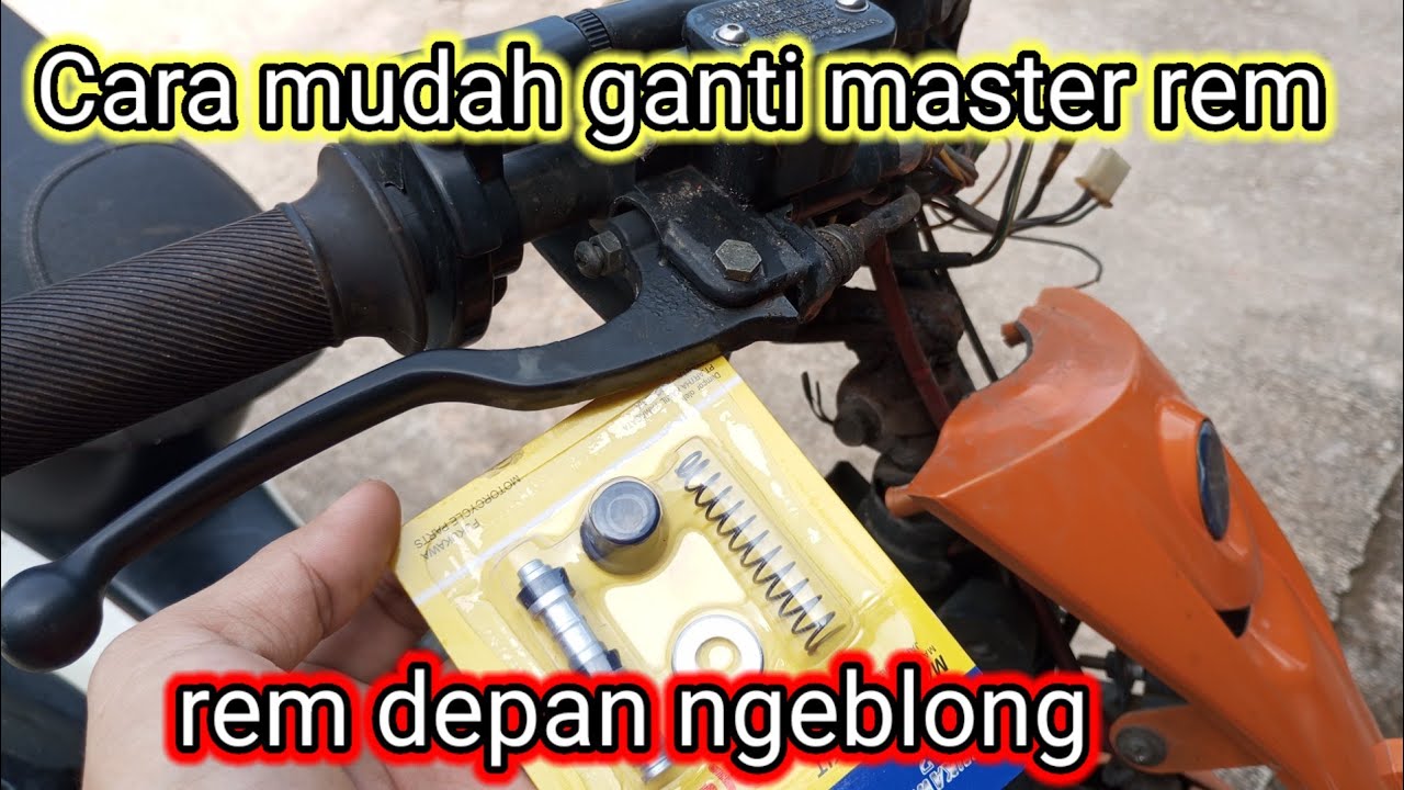 Rem depan motor ngempos, cara ganti master rem depan - YouTube