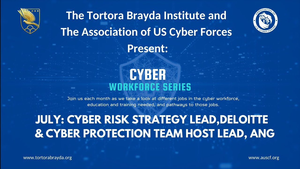 July Cyber Workforce Series - YouTube