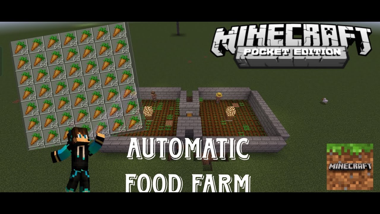 MINCRAFT AUTOMATIC FOOD FARM || 😅|| #minecraft - YouTube