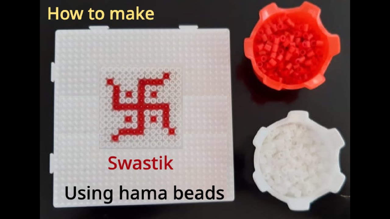 How to make Swastik using hama beads - YouTube
