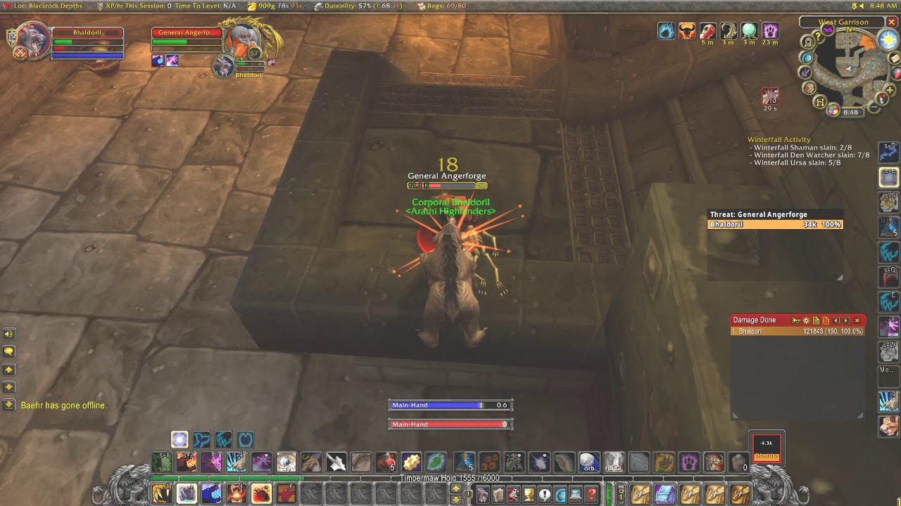 Angerforge Feral Tank Hand of Justice Solo Farming Strategy - YouTube