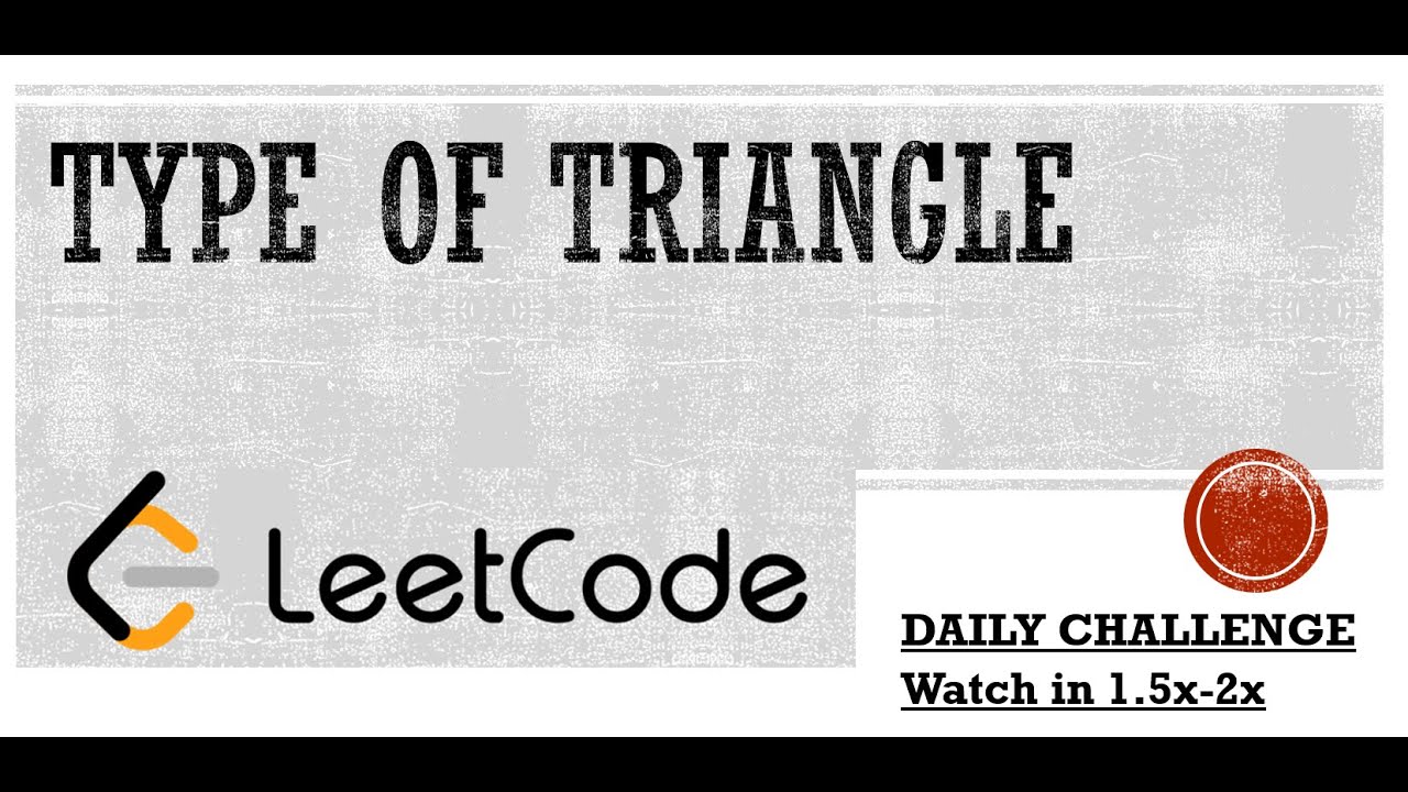 3024. Type of Triangle || Leetcode Daily Challenge || potd || maths - YouTube