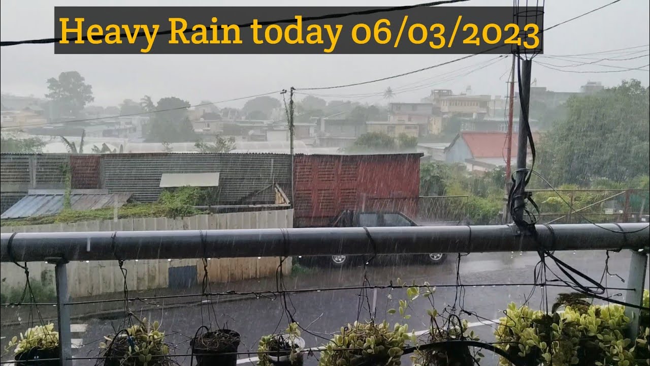 Today Haevy Rain 06 March 2023 Chebel B-Bassin mauritius - YouTube