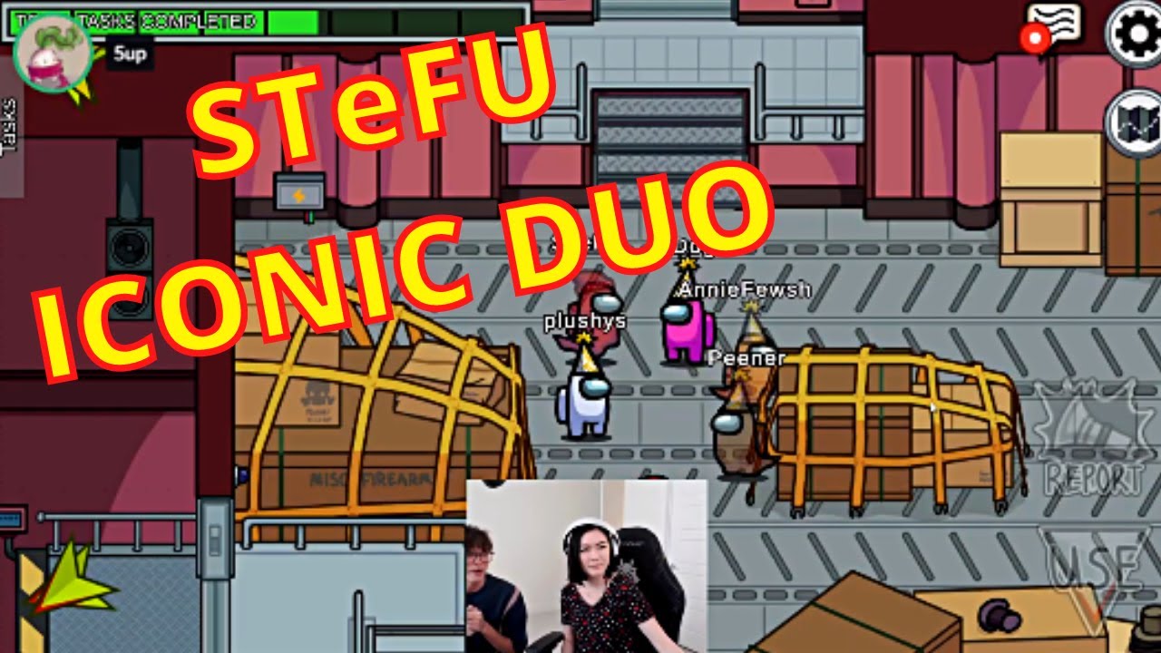 STeFU Steve and Hafu's First Duo Game!! Funniest Reactions//Among Us ...