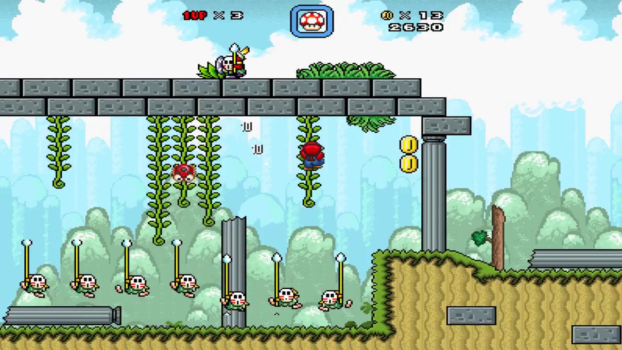 Super Mario Bros. X (SMBX) Custom Level "Jungle Ruins" - YouTube