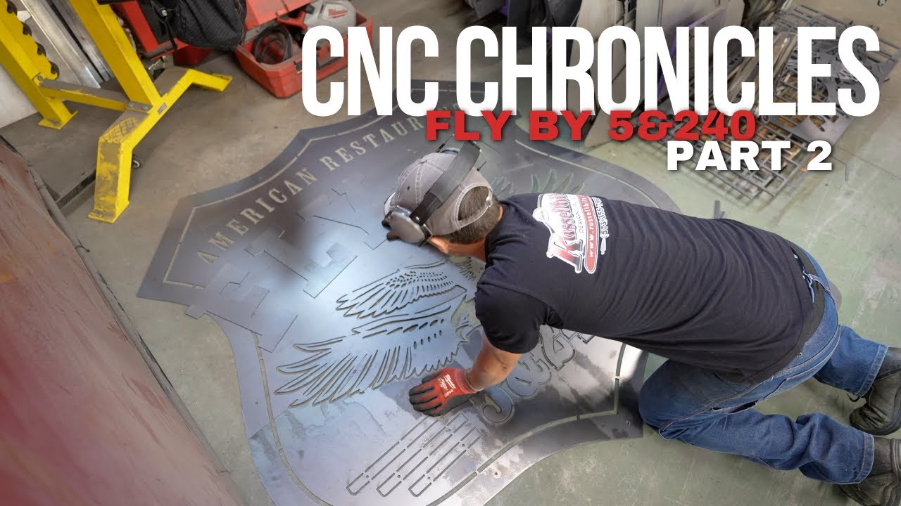 CNC Sign Project | Part 2: Finishing the Fly by 5&240 Sign - YouTube