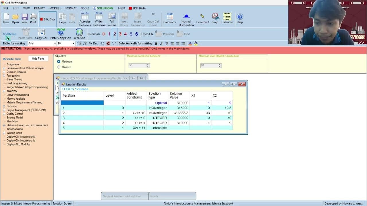 MODUL 1 INTEGER PROGRAMMING - YouTube