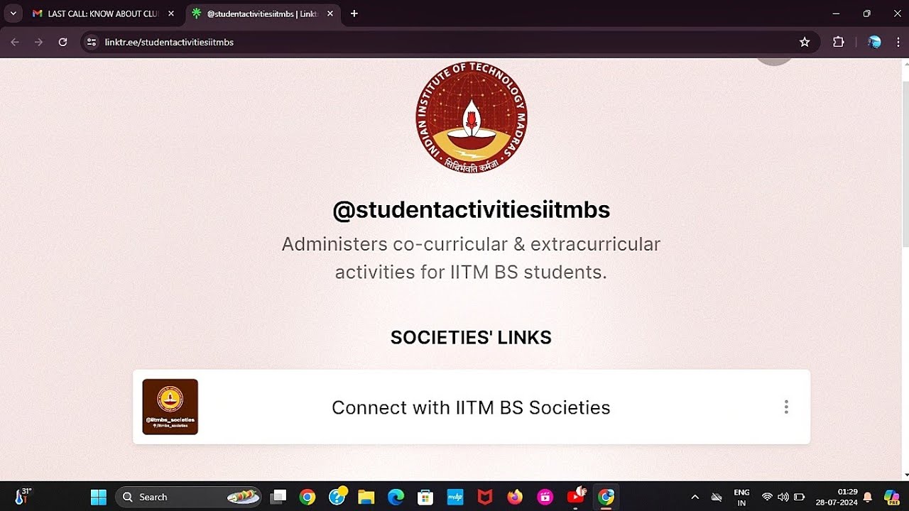 How to join Societies & Clubs at IIT Madras BS Degree || #iitmadrasbs ...