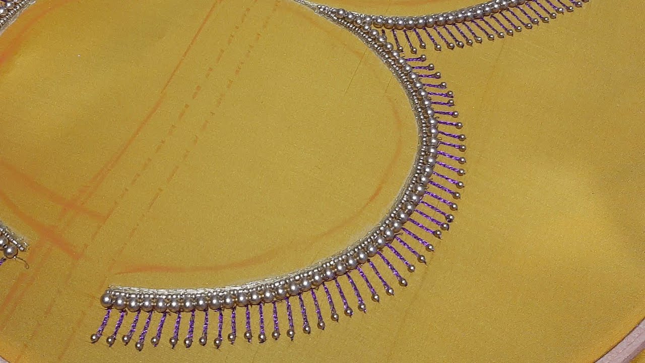 normal back neck aari work design #evertrend - YouTube