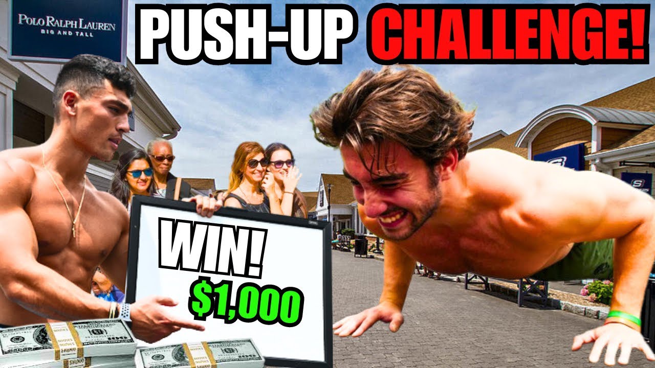 BEAT US IN PUSH-UPS, WIN $1000 - YouTube