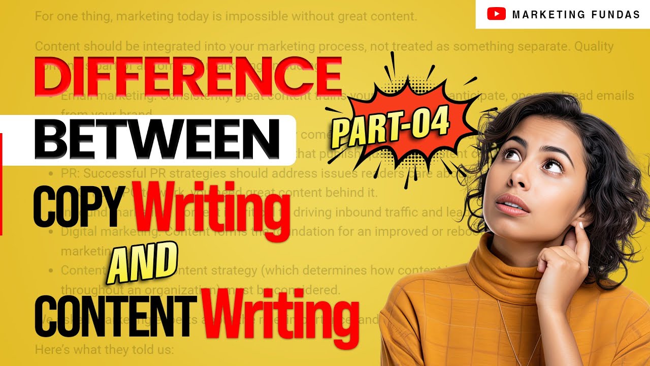 Difference Between Copywriting and Content Writing | Copywriter vs ...