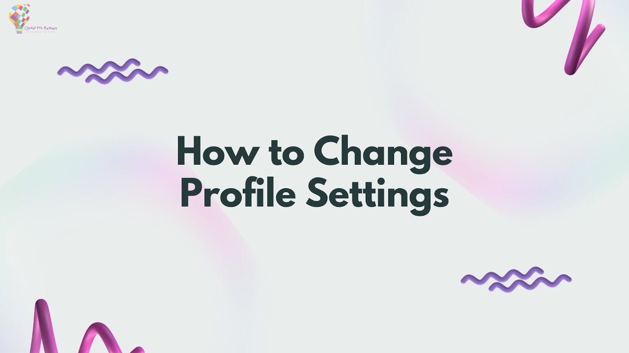 How To Change Profile Settings - YouTube