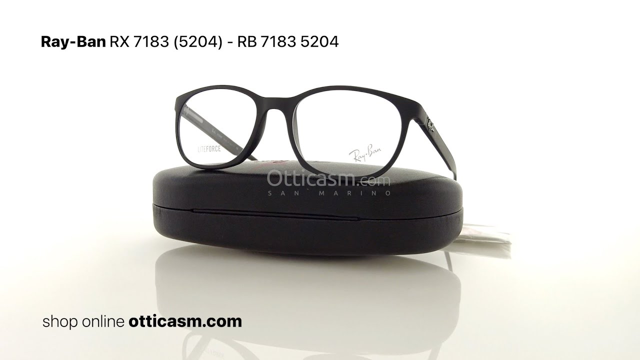 Occhiali da Vista Ray-Ban RX 7183 (5204) - RB 7183 5204 - YouTube