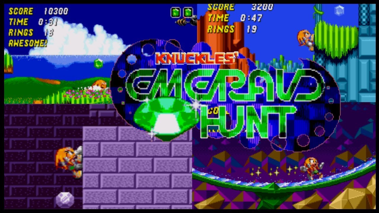 Knuckles' Emerald Hunt-Playthrough - YouTube