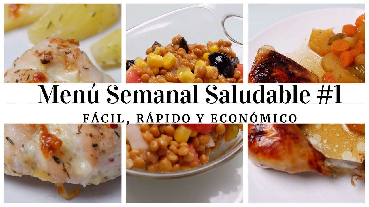 💥 Menú semanal SALUDABLE y ECONÓMICO | Recetas Fáciles y Rápidas - YouTube