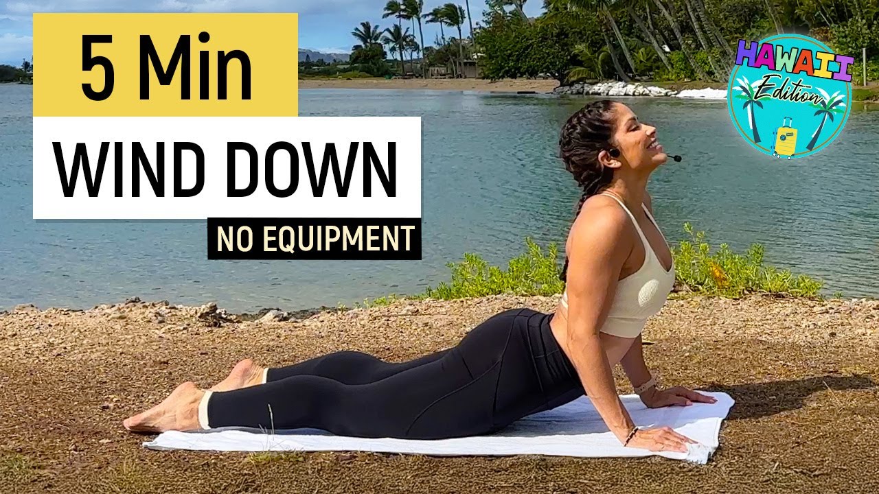 5 Minute Wind Down Stretch - Hawaii Edition! - YouTube