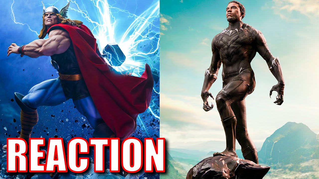 Sideshow Black Panther & Thor Reaction - YouTube