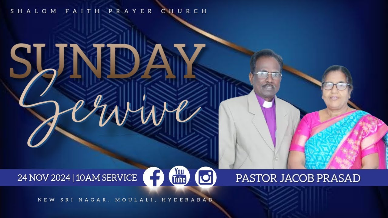 Sunday Service Live | 24TH Nov 2024 || Bishop. jacob prasad - YouTube