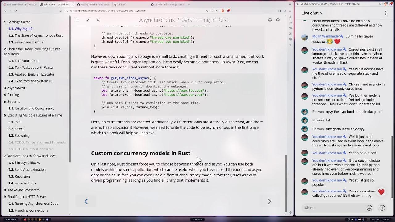 Rust async | Live - YouTube
