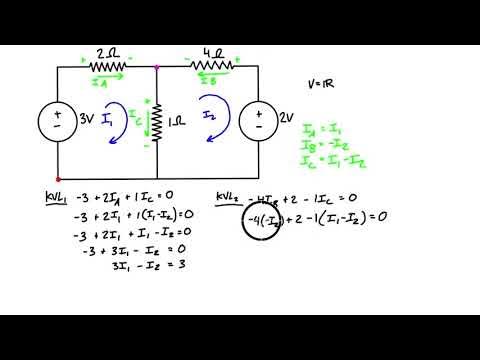 Mesh Analysis Example Problem #1 - YouTube