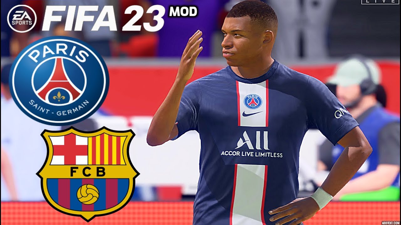 MBAPPÉ vs FC BARCELONA FIFA 23 MOD PS5 Gameplay & Graphics Ultimate ...