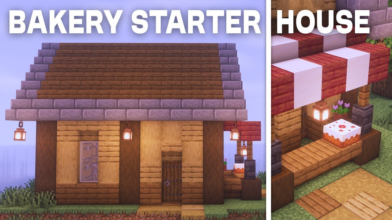 Minecraft I How To Build a Bakery Starter House - Tutorial - YouTube