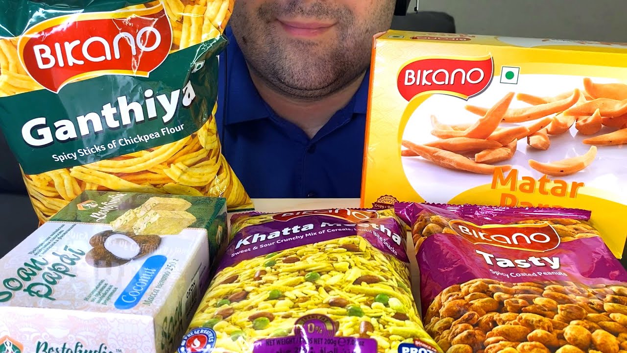ASMR INDIAN SNACKS | INDIAN FOOD MUKBANG (EATING SOUNDS) EATING SHOW ...