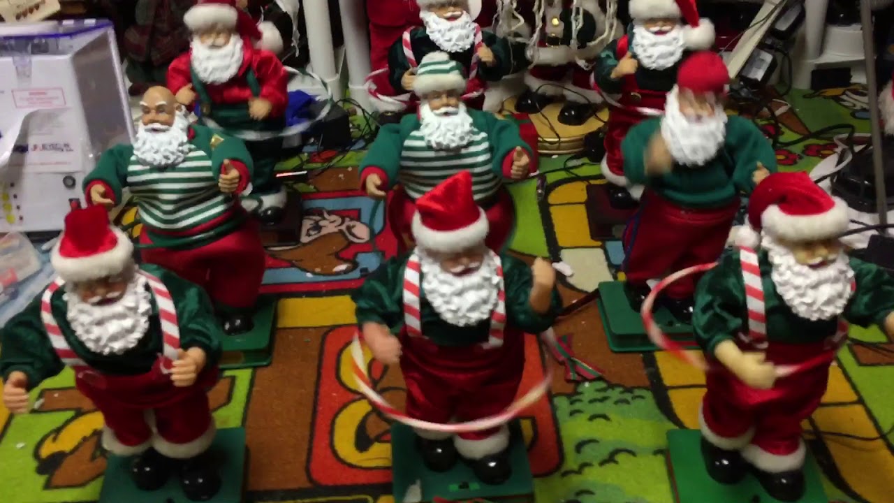 9 Hula Hoop Santas - YouTube