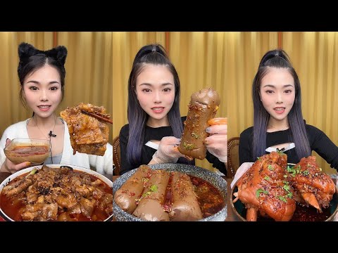 ASMR MUKBANG Pig Blood EATING SHOW COOKING FOOD @KIKI FOOD