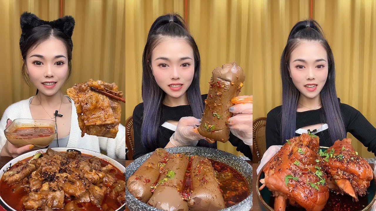 ASMR MUKBANG Pig Blood EATING SHOW COOKING FOOD @KIKI FOOD - YouTube