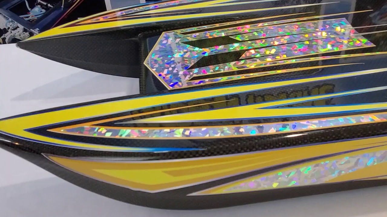 Oxidean Marine Animal Twin Cat rc boat with Bling! - YouTube