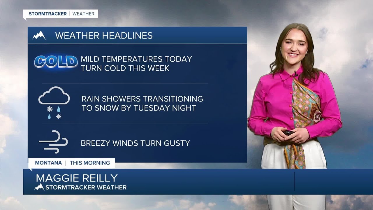 Mild temperatures today turn cold as the week progresses - YouTube