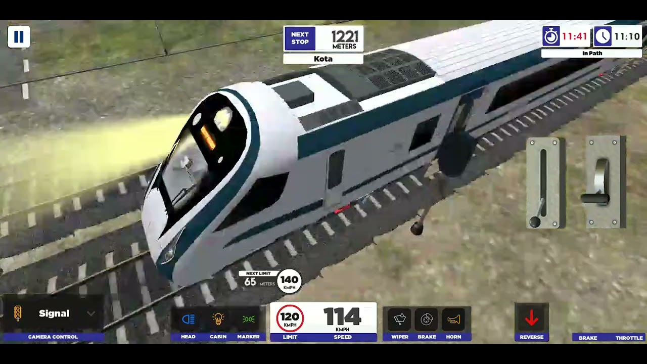 Ind. Train Simulator - Train 18 Vande Bharath from Sawai to Kota ...