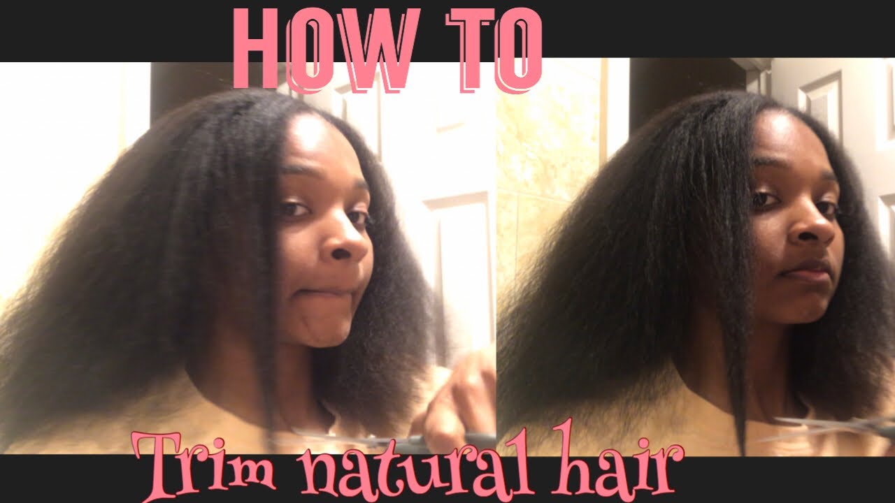 How to trim natural hair quick & easy - YouTube