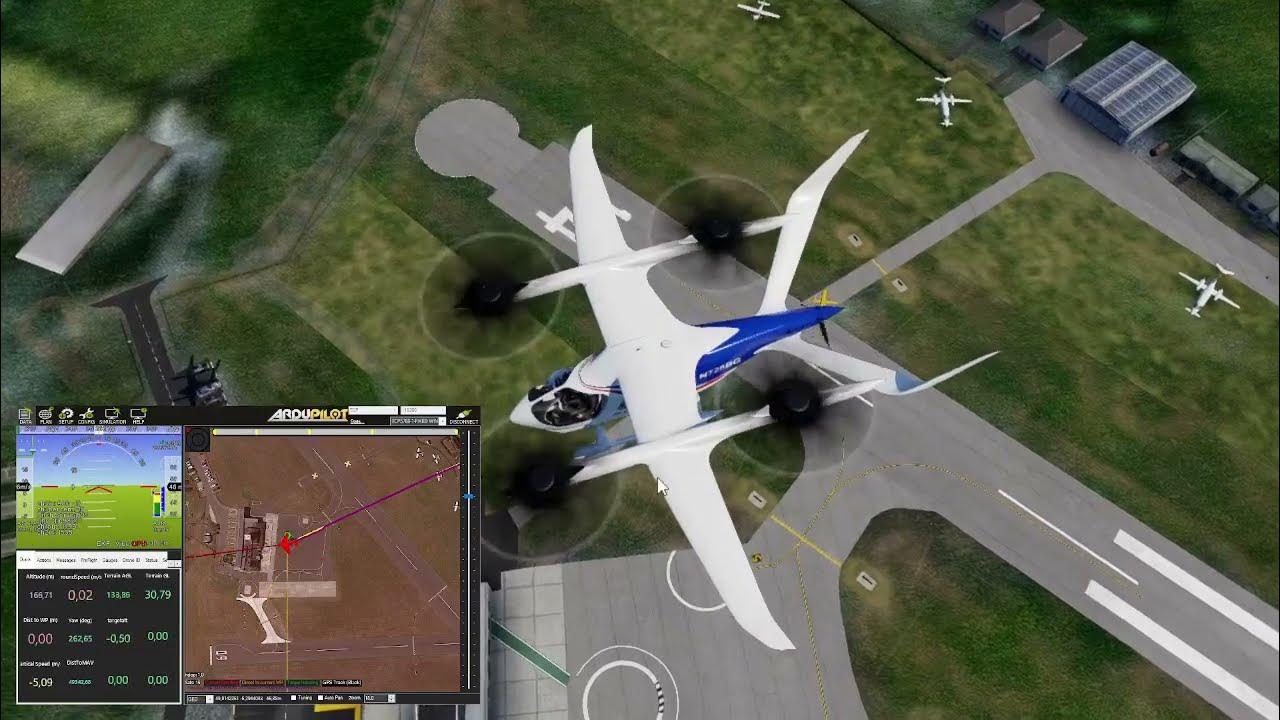 BETA Technologies Alia 250 autonomous flight in X-Plane 12 with Arduplane SITL - YouTube
