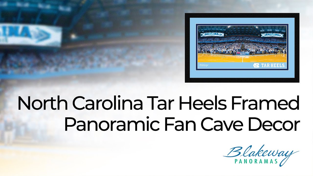 North Carolina Tar Heels Basketball Framed Panoramic Picture - Blakeway ...