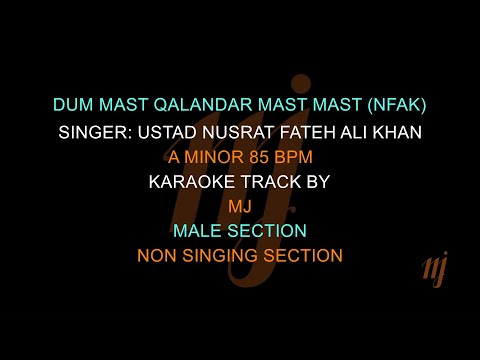 Karaoke Dum Mast Qalandar Mast Mast (NFAK) | Performance Centric - Adjusted for Live Performance