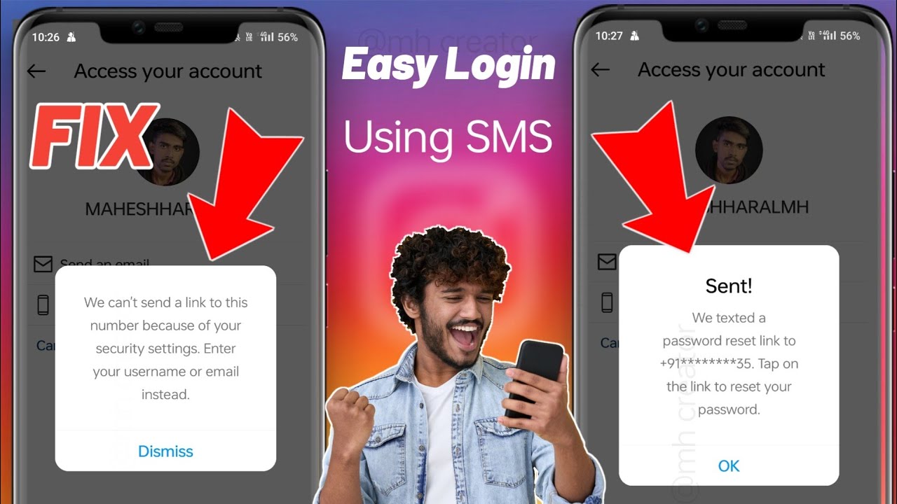 How to Fix we can't send a link to this number because of your security settings | login sms ...