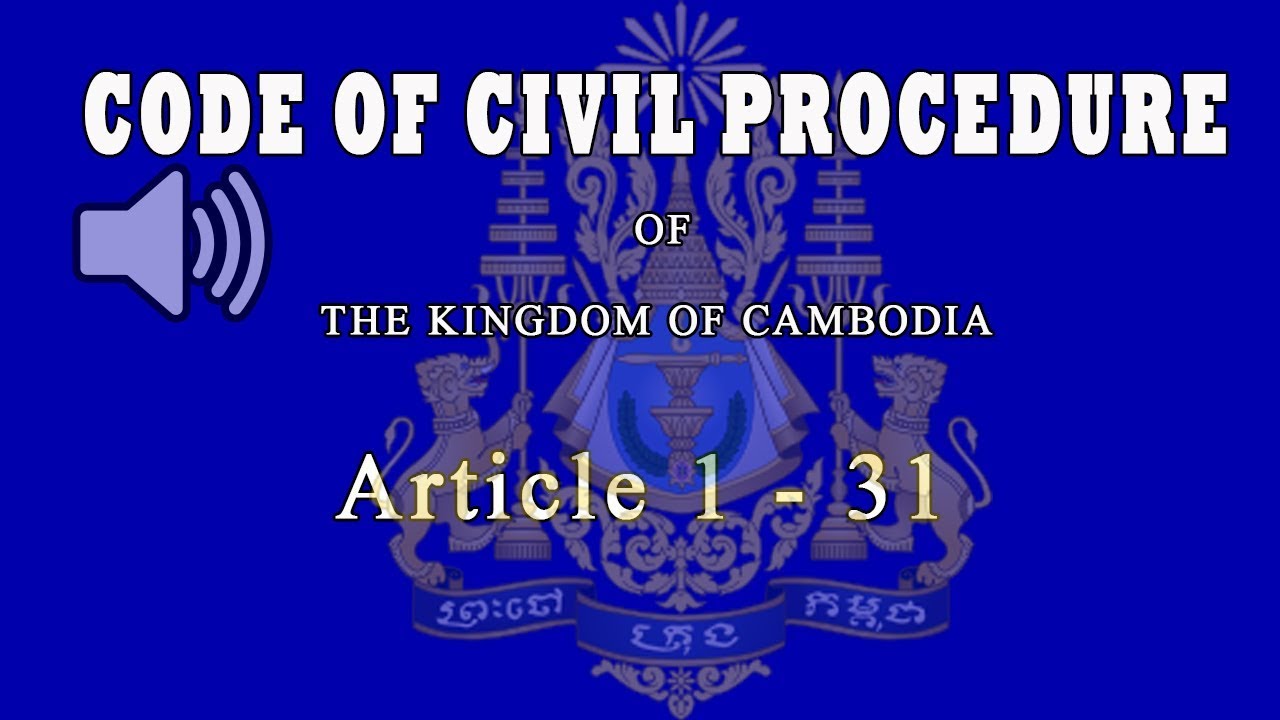 Cambodia Civil Procedure Code In English ...