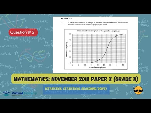 STATISTICAL REASONING/OGIVE | November 2018: MATHEMATICS Paper 2 ...