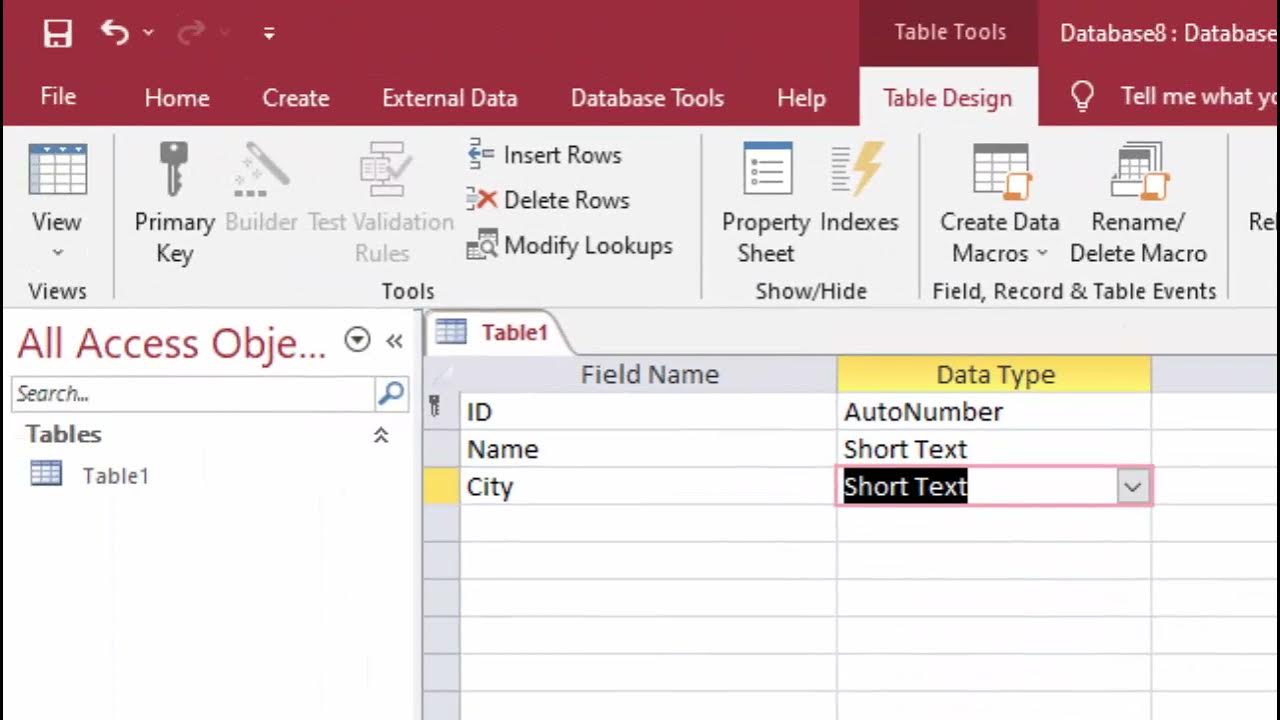 Description in Microsoft Access 2019@COMPUTEREXCELSOLUTION - YouTube