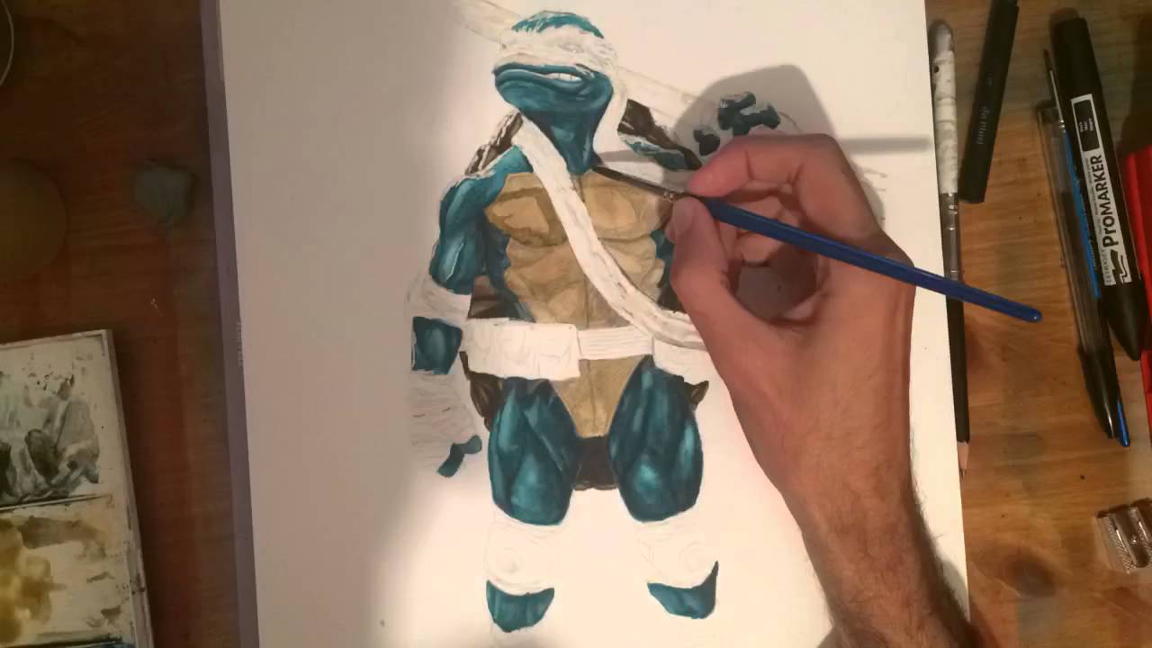 Donatello TMNT watercolor - YouTube